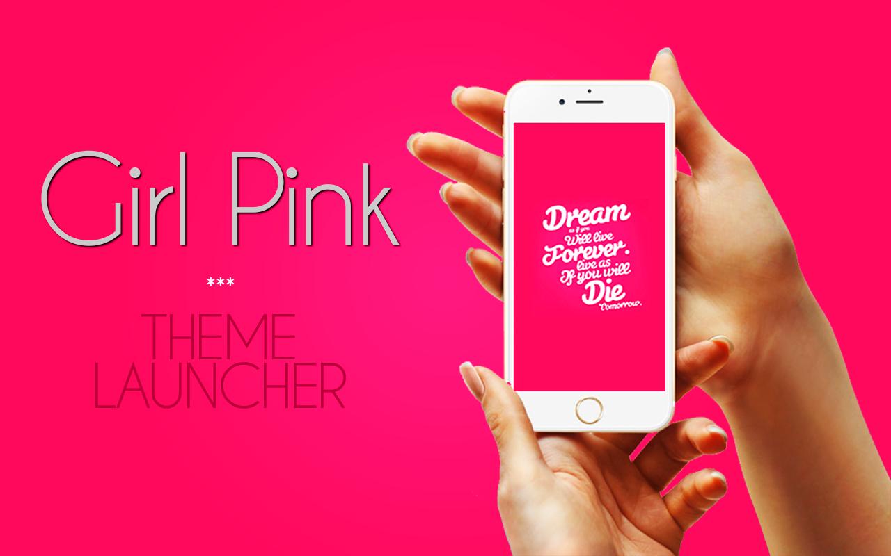 Download Girl Pink Theme and Launcher android on PC