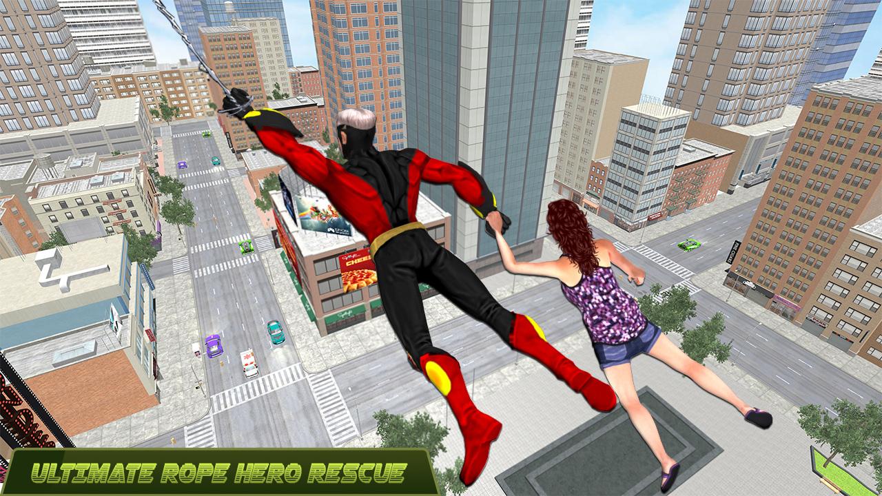 Download Rope Super Flying Hero Webman android on PC