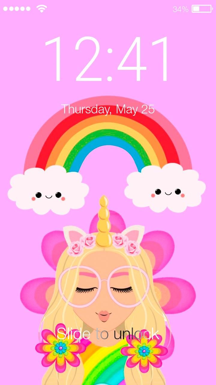 Unicorn Cute Pink Girly Black 'yı PC'ye indirin | GameLoop Yetkilisi