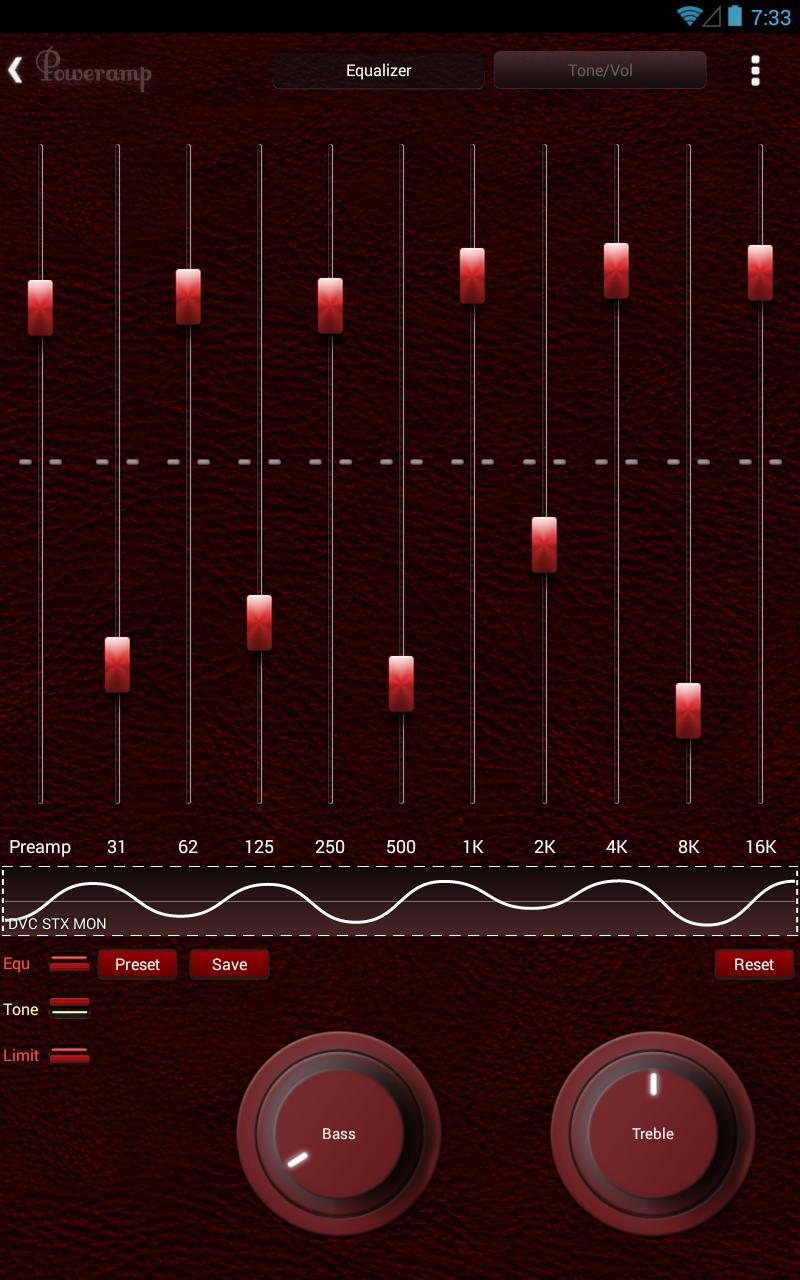 Download Poweramp Skin Red Dark Leather android on PC