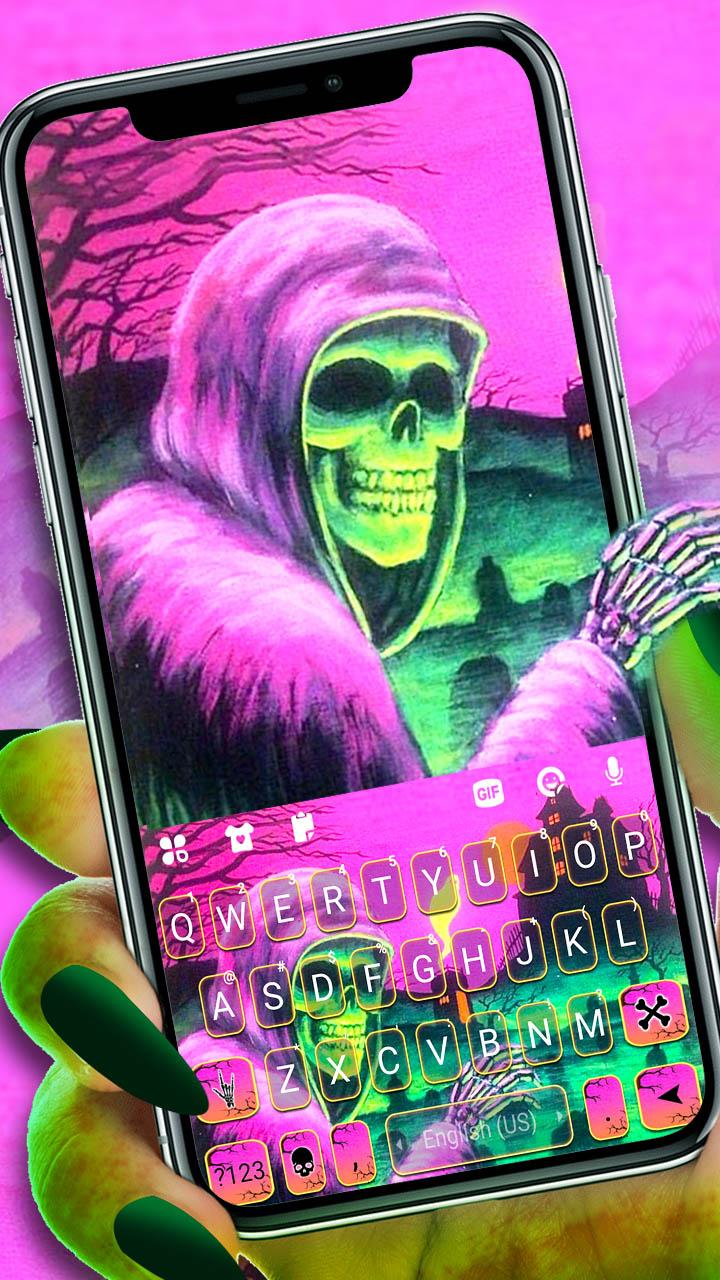 Download Grave Green Skull Keyboard Bac android on PC