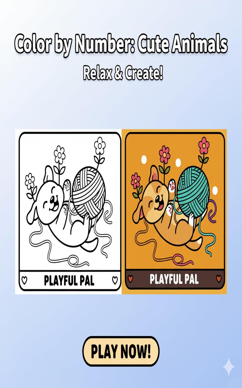 Download Color by Number: Cute Animals android on PC