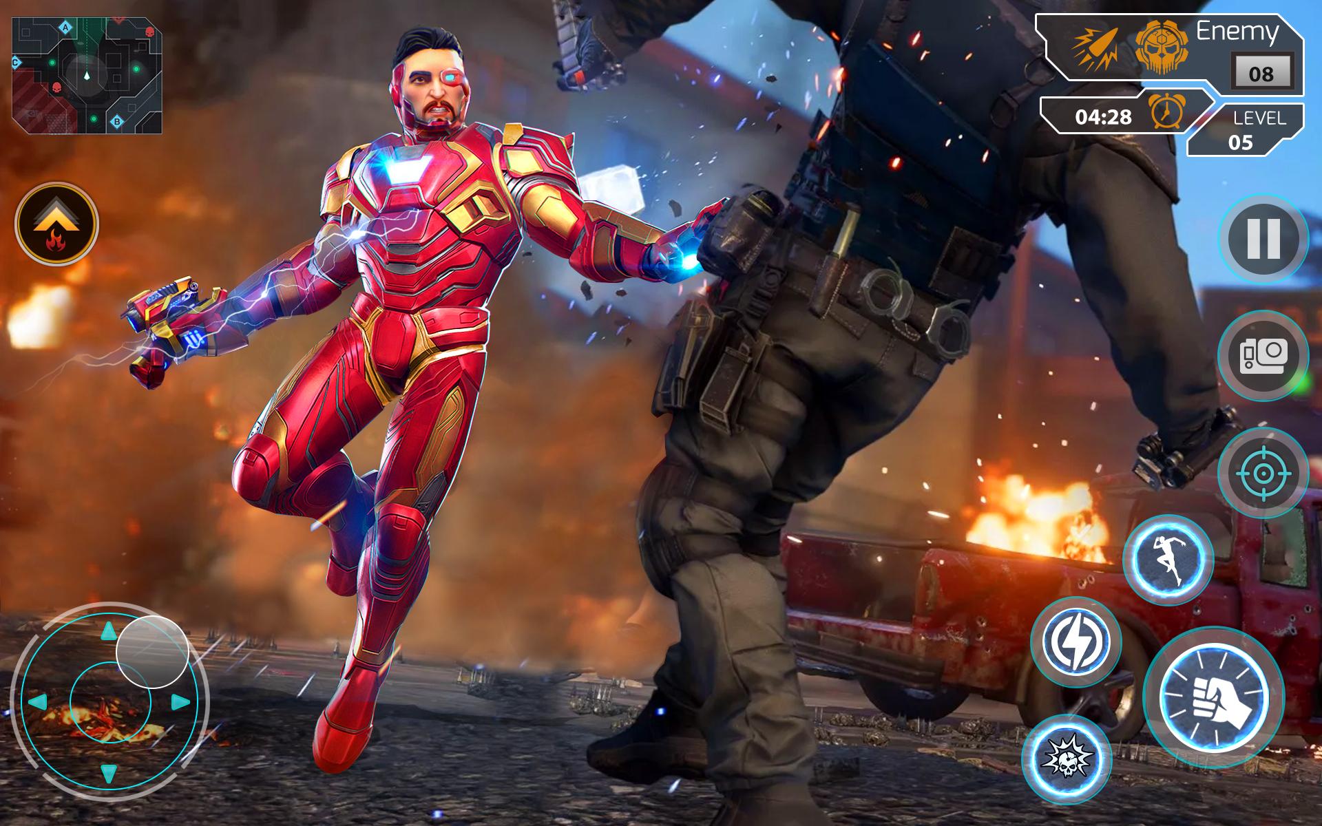 Download Iron Hero Superhero Robot Game android on PC