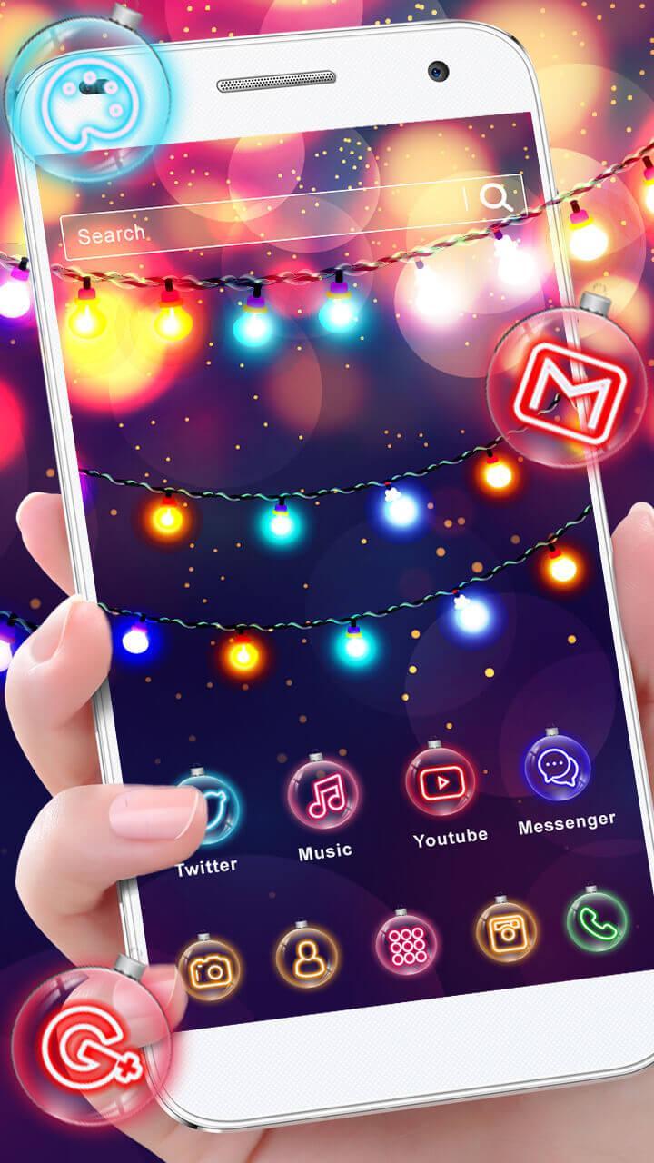 PCにNeon Bling Lights Themes HD Wallpapers 3D iconsをダウンロードする| GameLoopオフィシャル