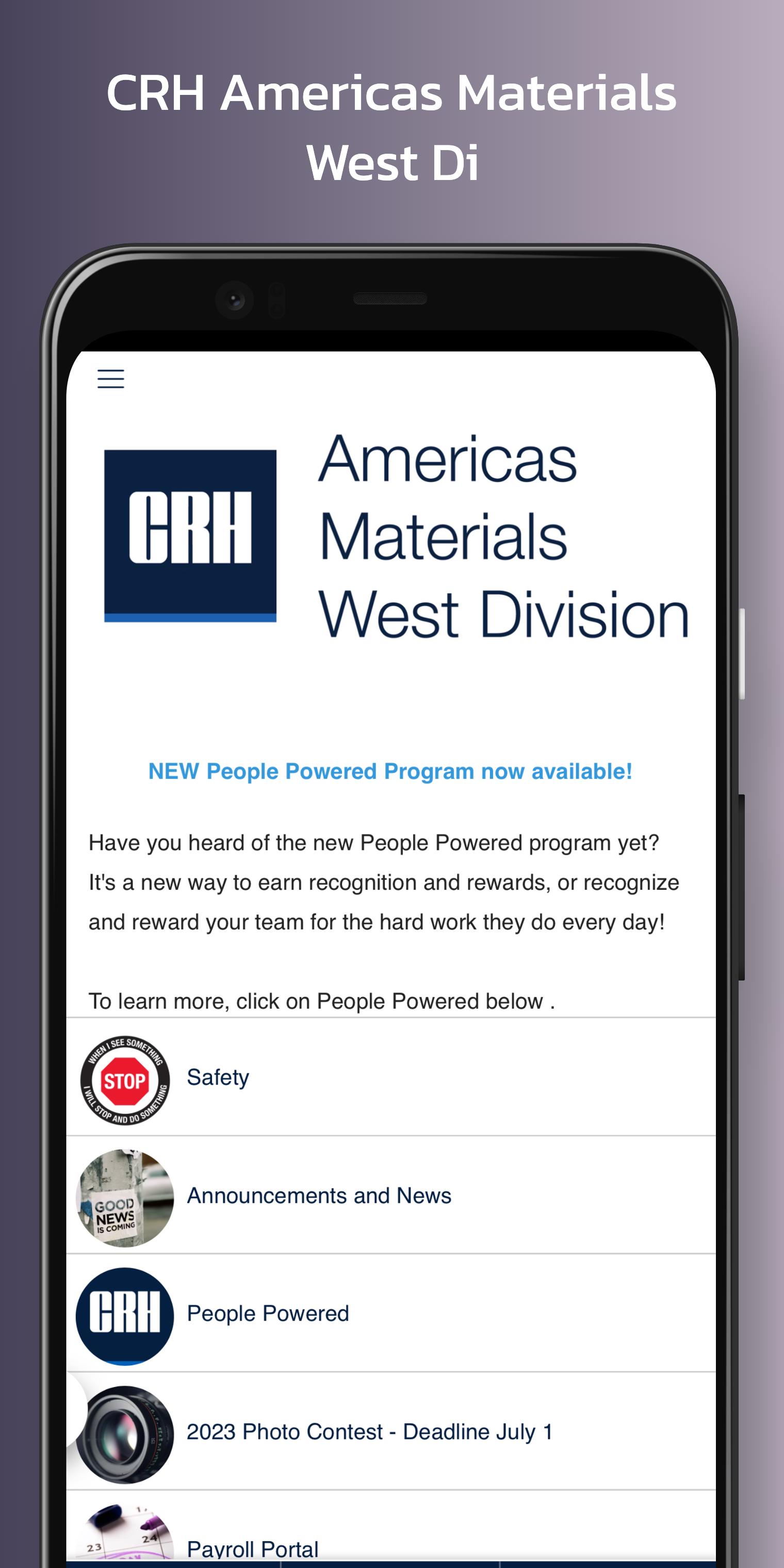 Download CRH Americas Materials West Di android on PC