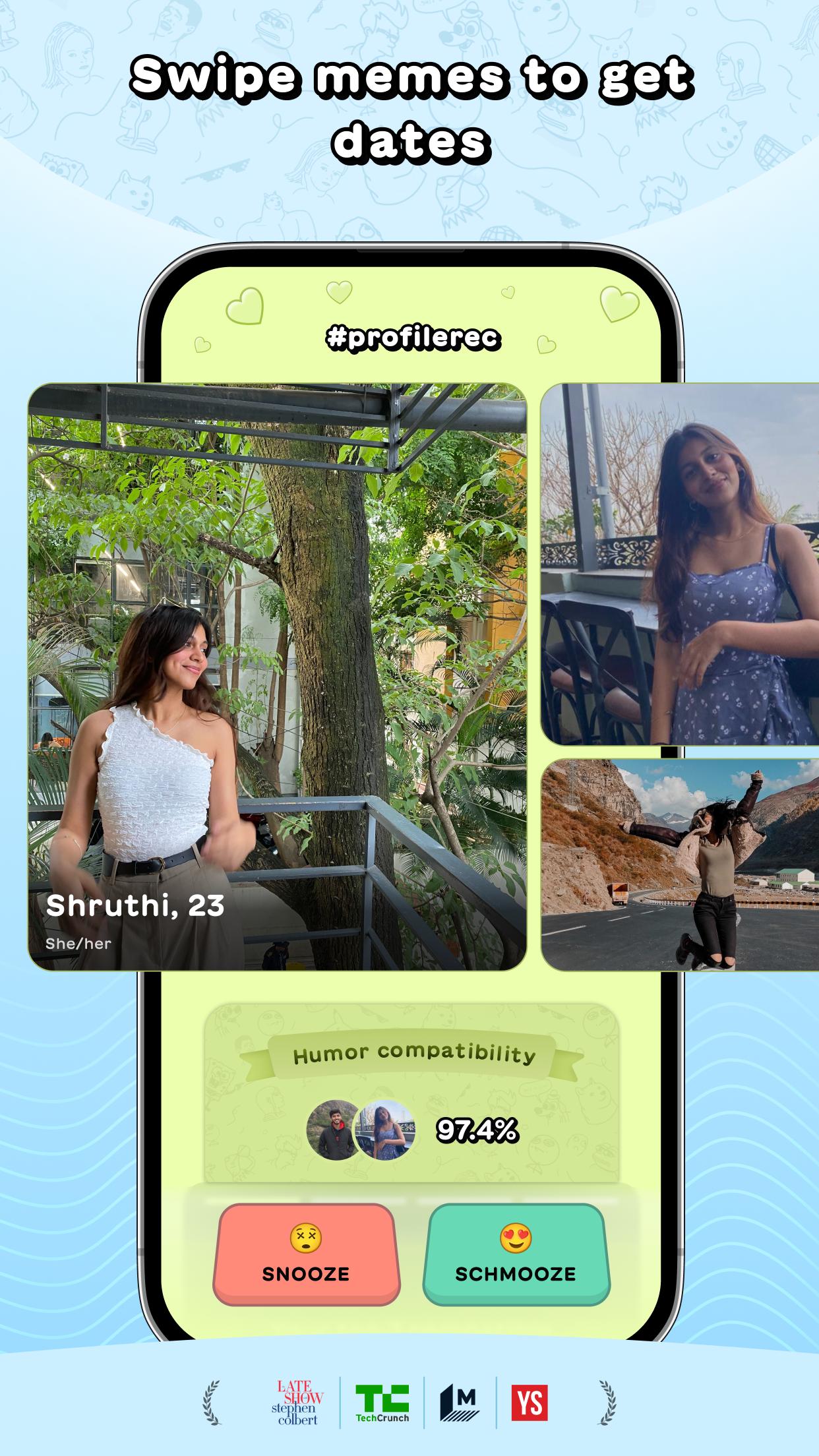 Download Schmooze: Meme, Match, & Date android on PC