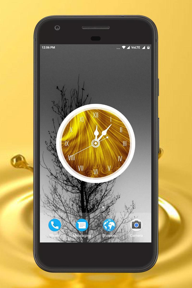 Download Gold Clock Live Wallpaper android on PC