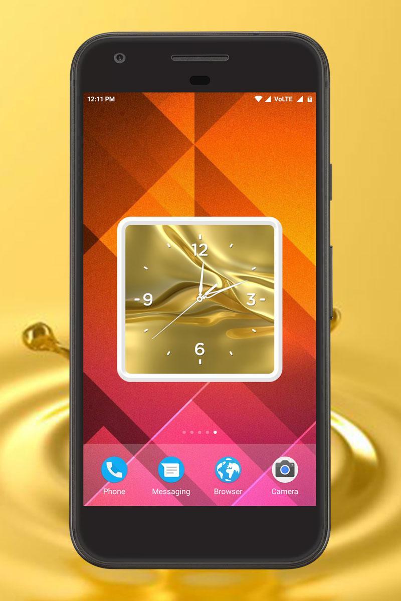 Download Gold Clock Live Wallpaper android on PC