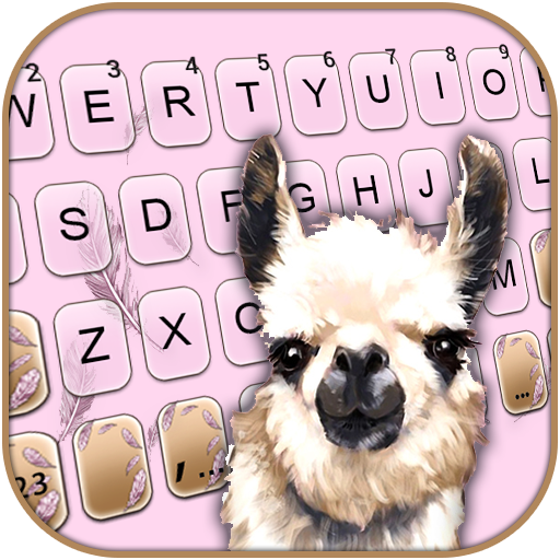 Download Cute Llama Keyboard Background android on PC