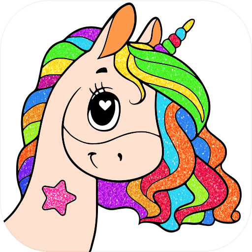 ดาวน์โหลด Glitter Unicorn Coloring Book บนพีซี | GameLoop Official