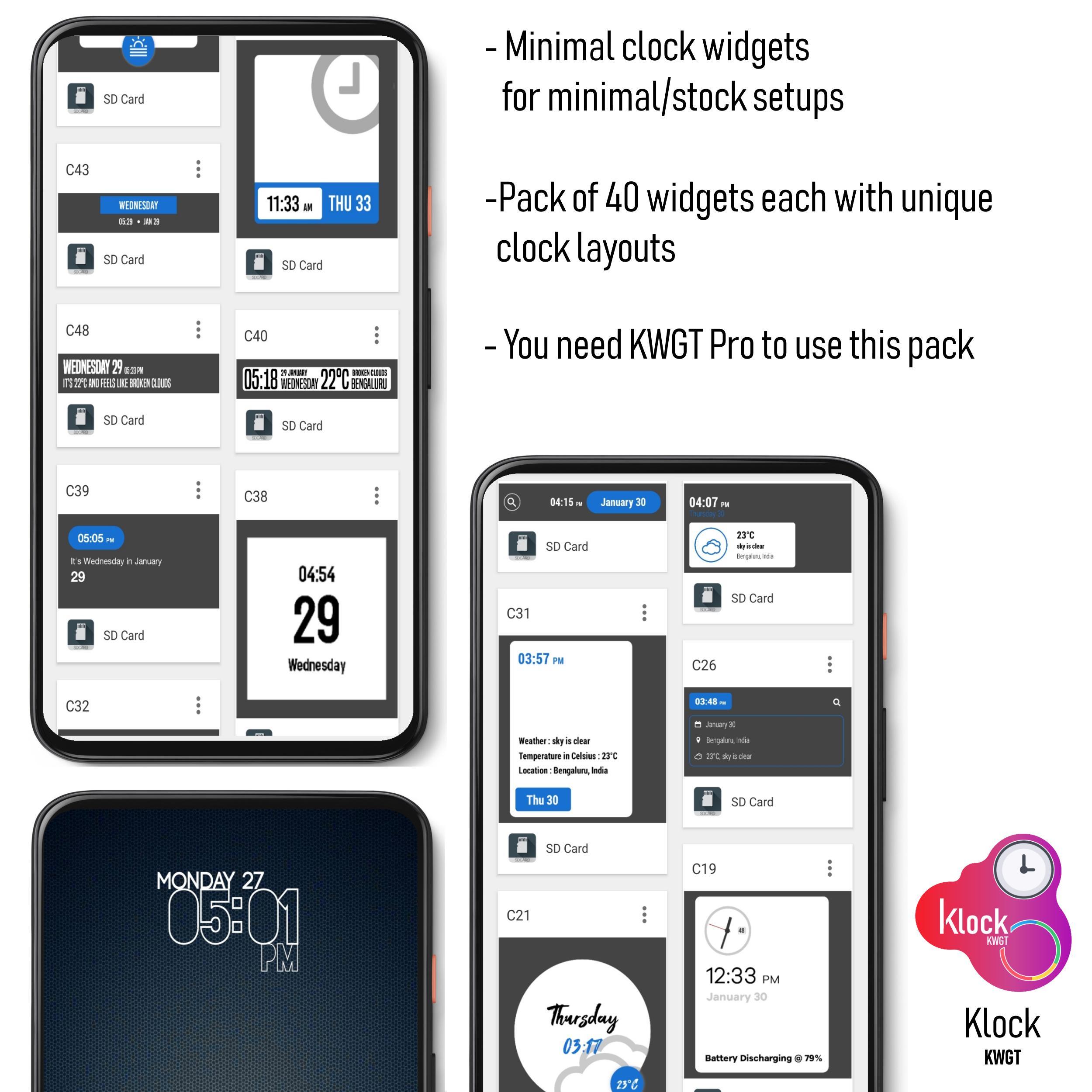 Download Klock for KWGT android on PC