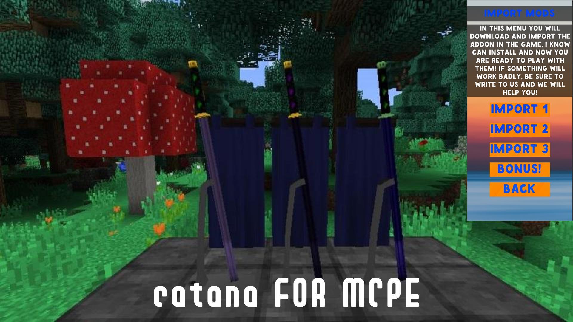 Download Katana Mod for Minecraft PE android on PC