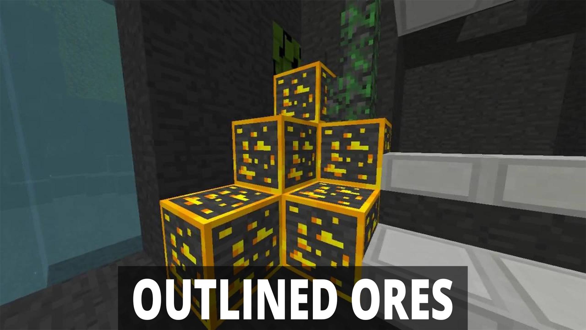 Download Outlined Ores Mod Minecraft android on PC