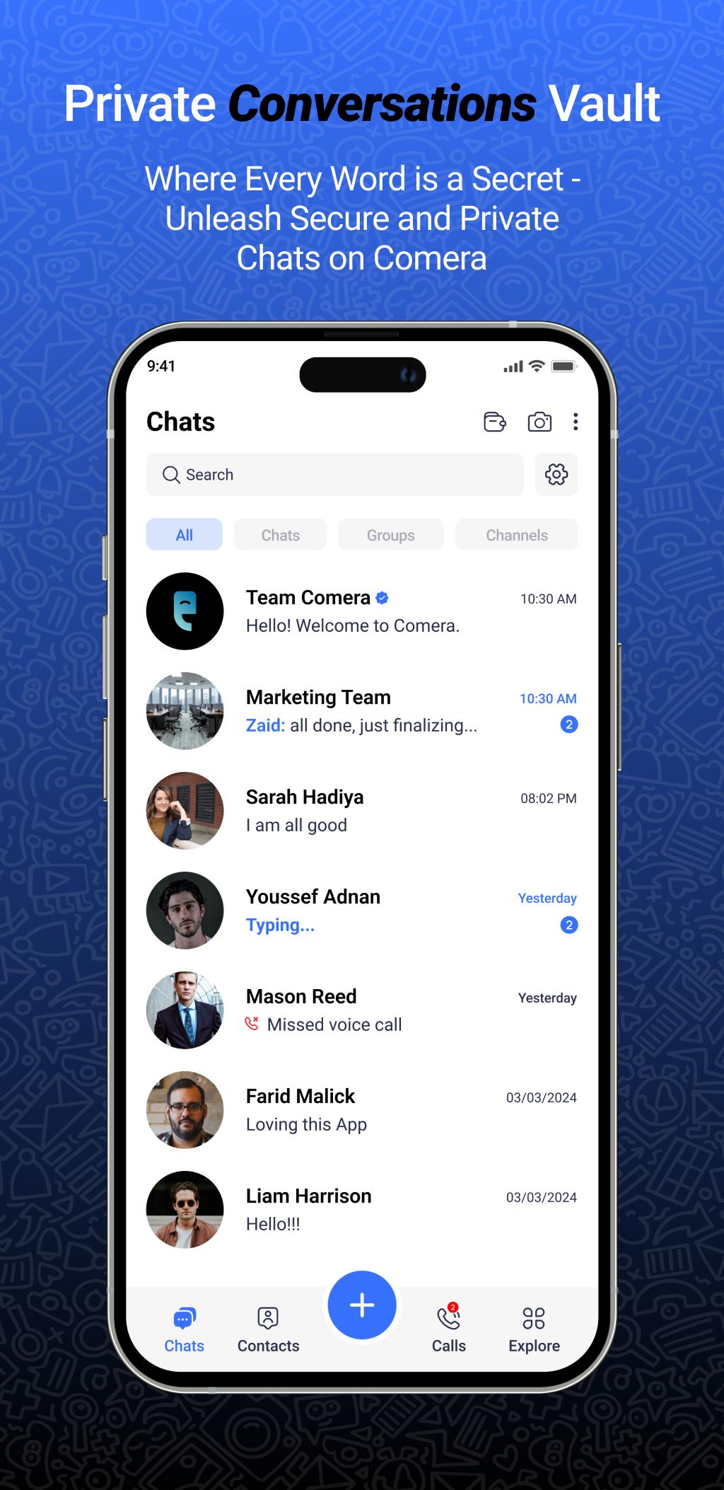 Download Comera - Video Calls & Chat android on PC