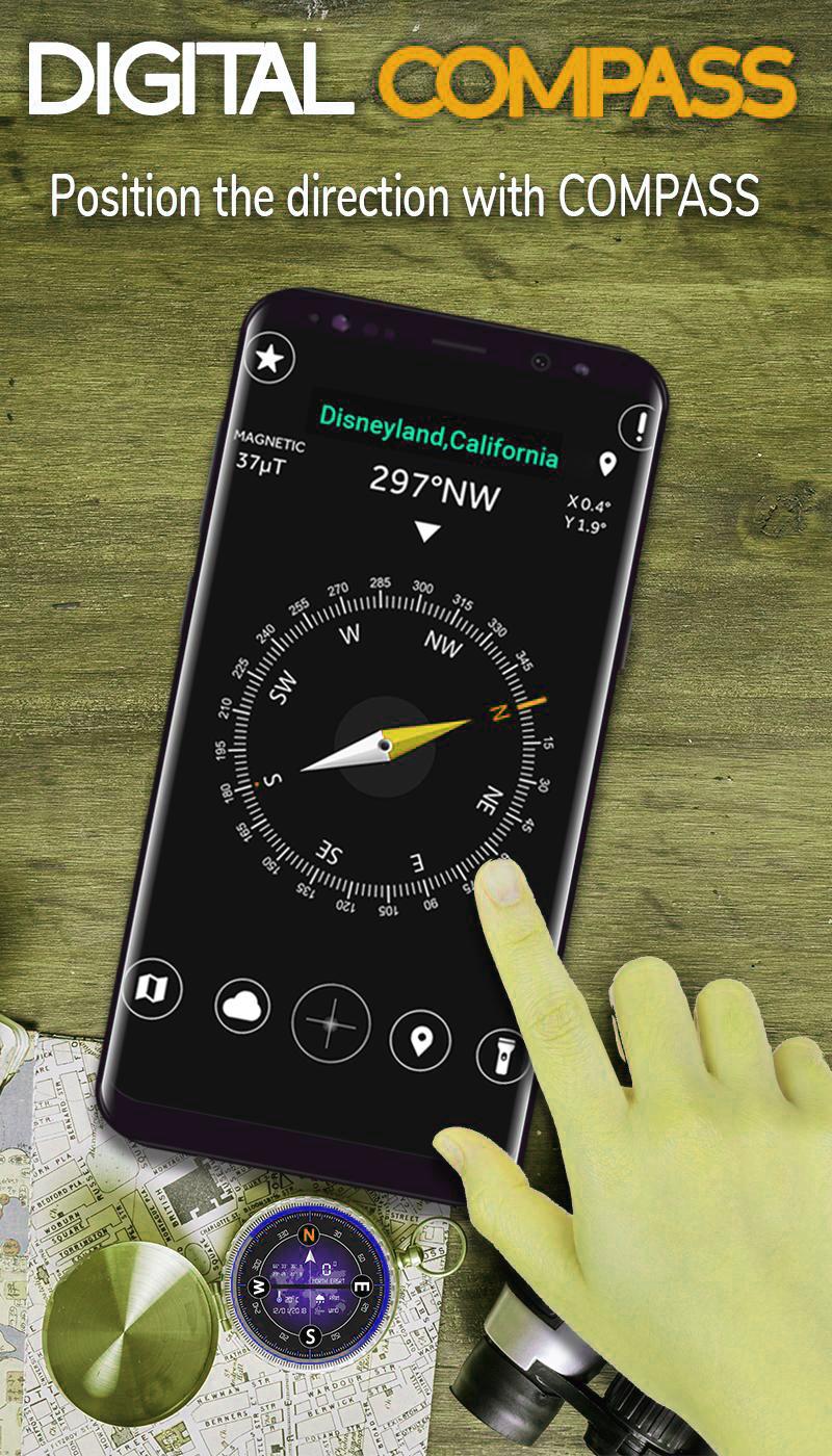 Download Compass free - Digital Compass android on PC