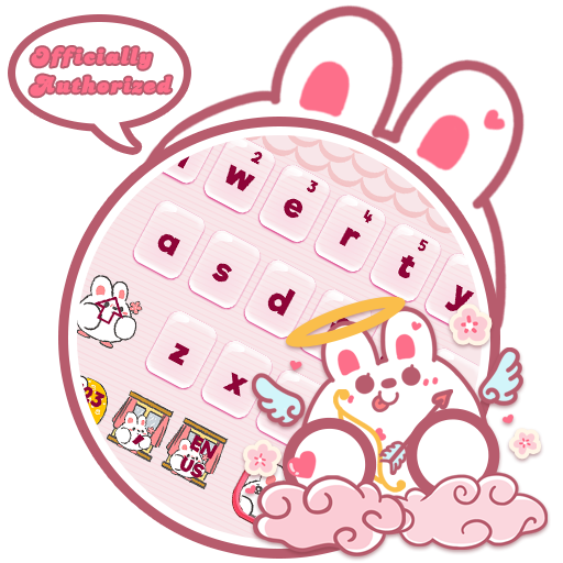Download Cute Rabbit Da Ji Tu Keyboard android on PC