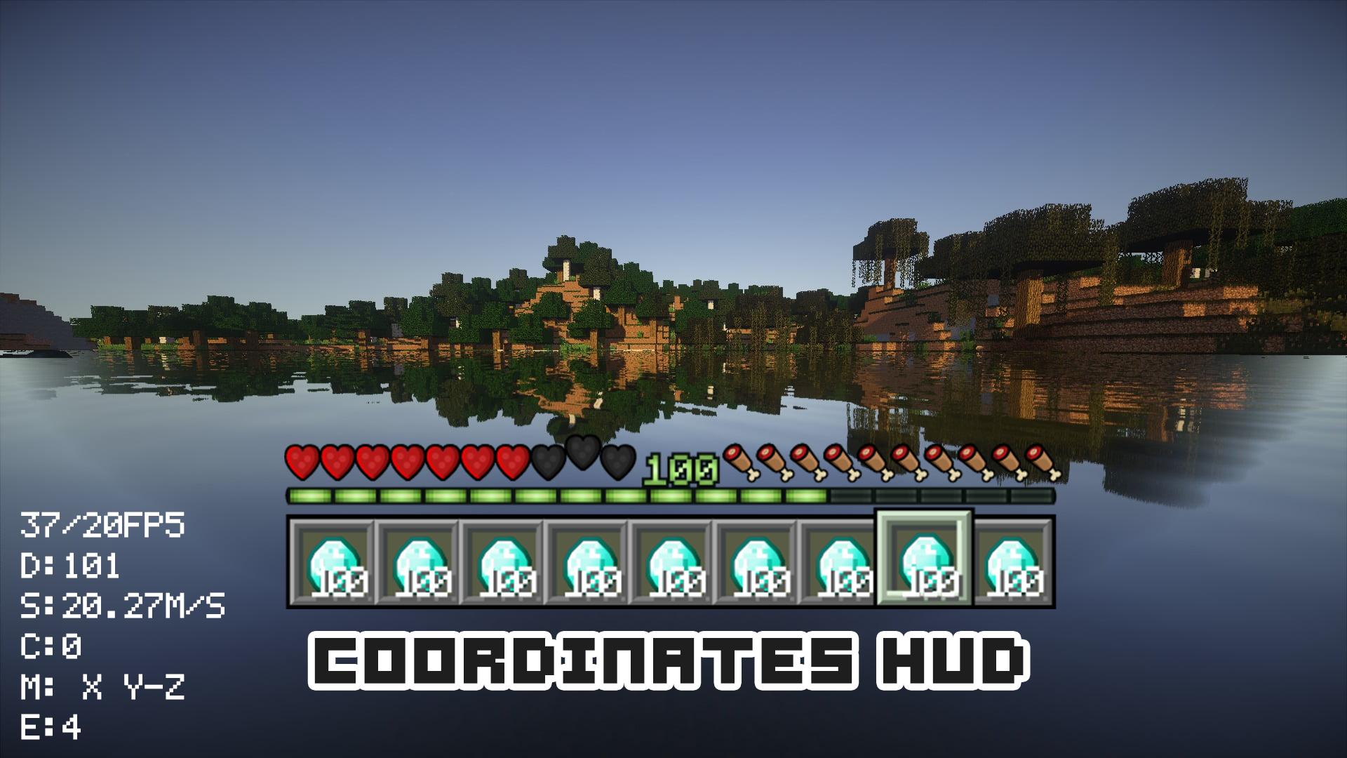 Download Coordinates HUD Mod Minecraft android on PC
