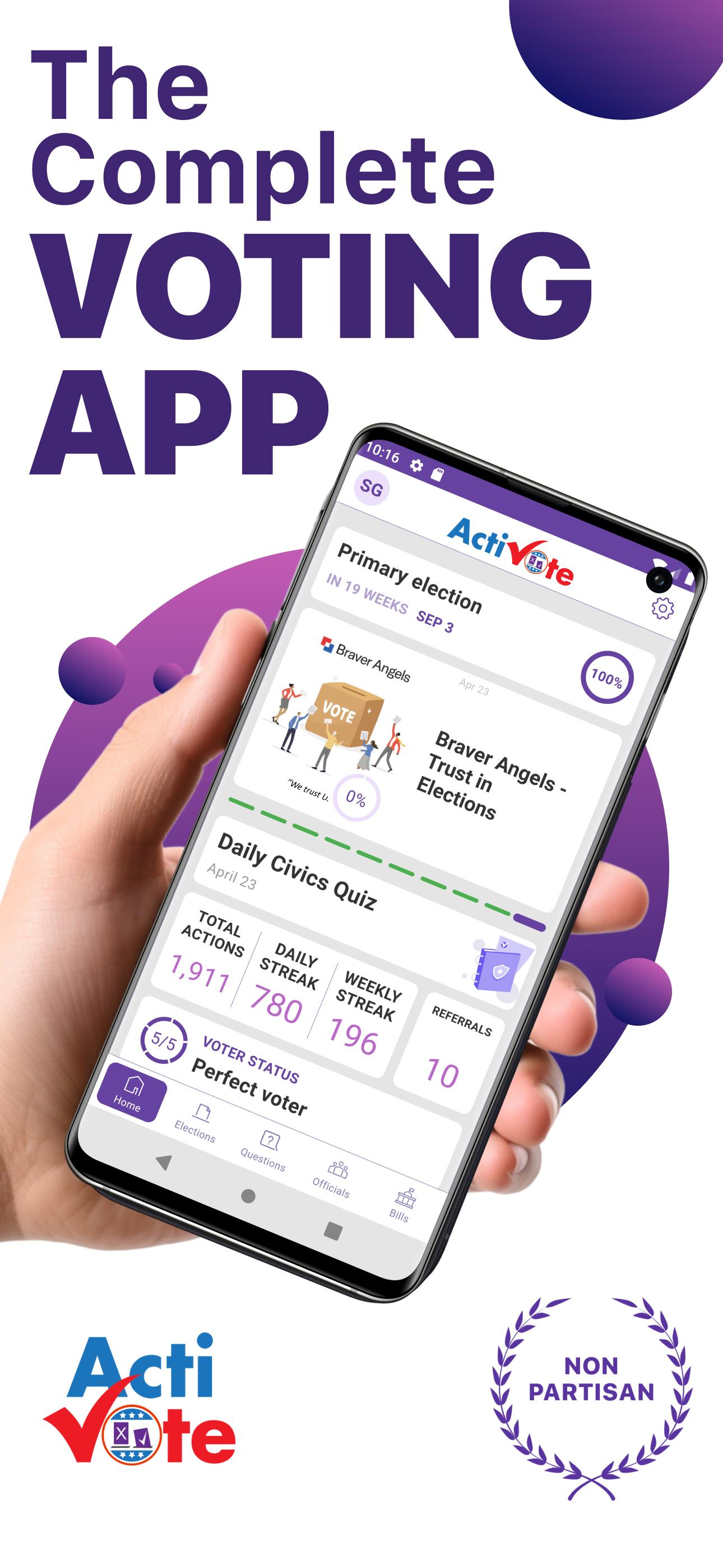 تنزيل ActiVote: Voting & Politics على جهاز الكمبيوتر | مسؤول GameLoop