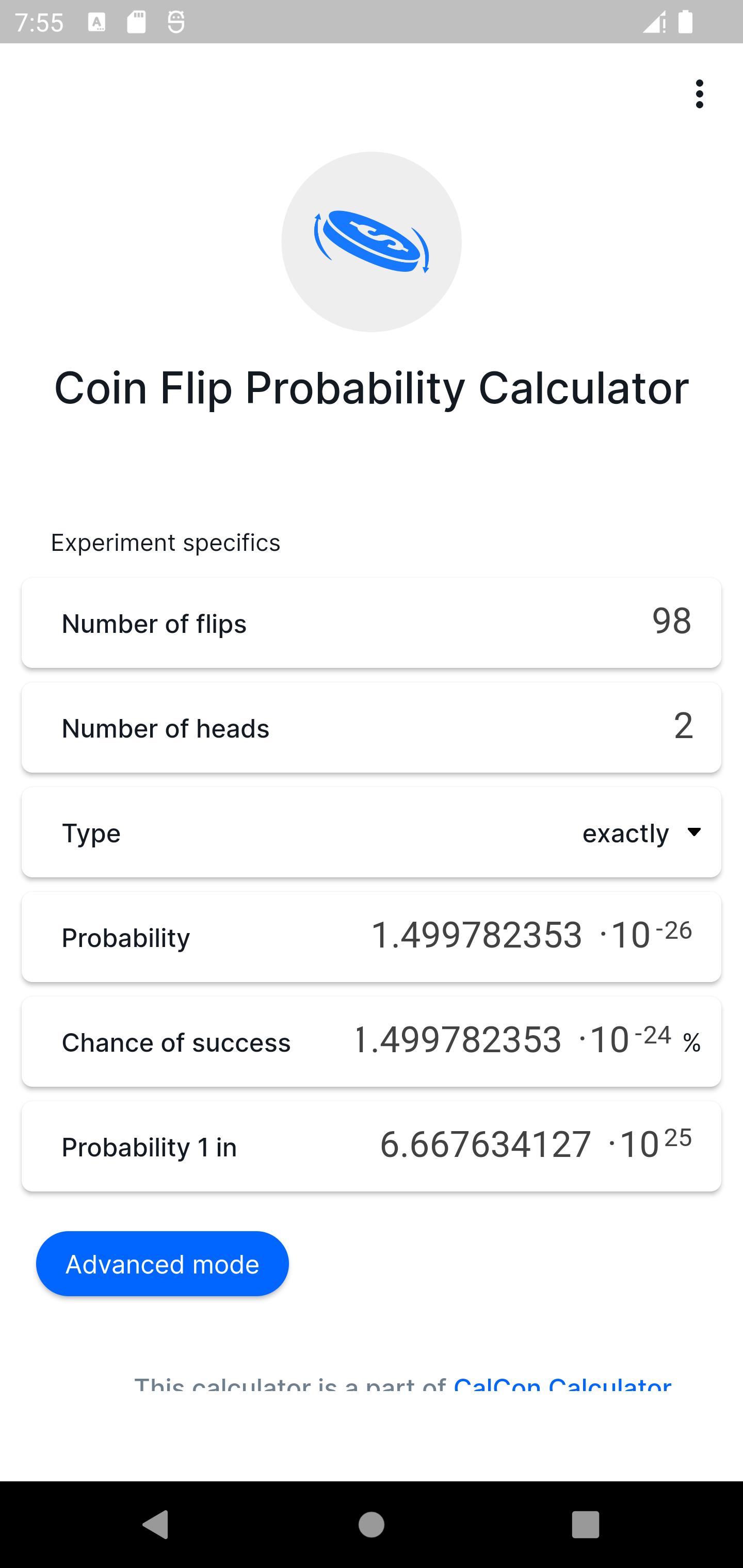 Download Coin Flip Probability android on PC