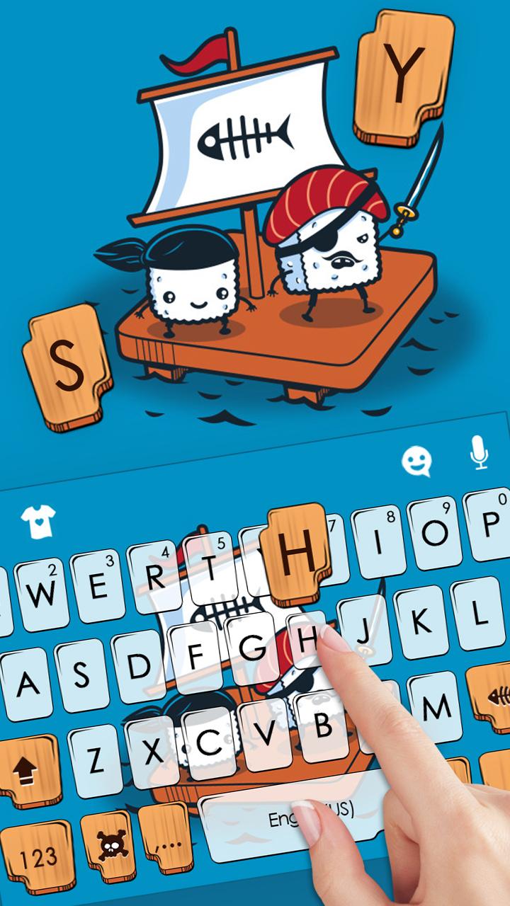 Download Anime Sushi Pirate Keyboard Ba android on PC