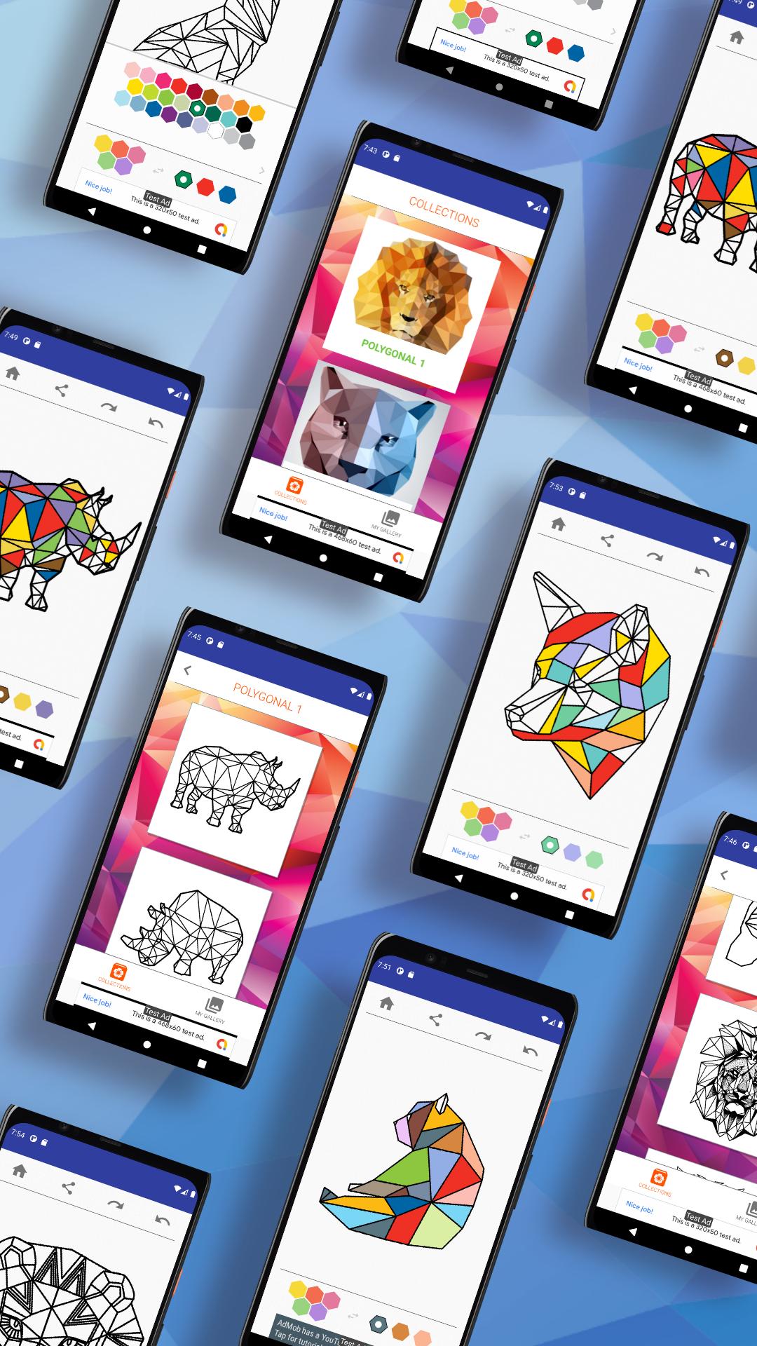 Download Polygonal Animal Coloring android on PC