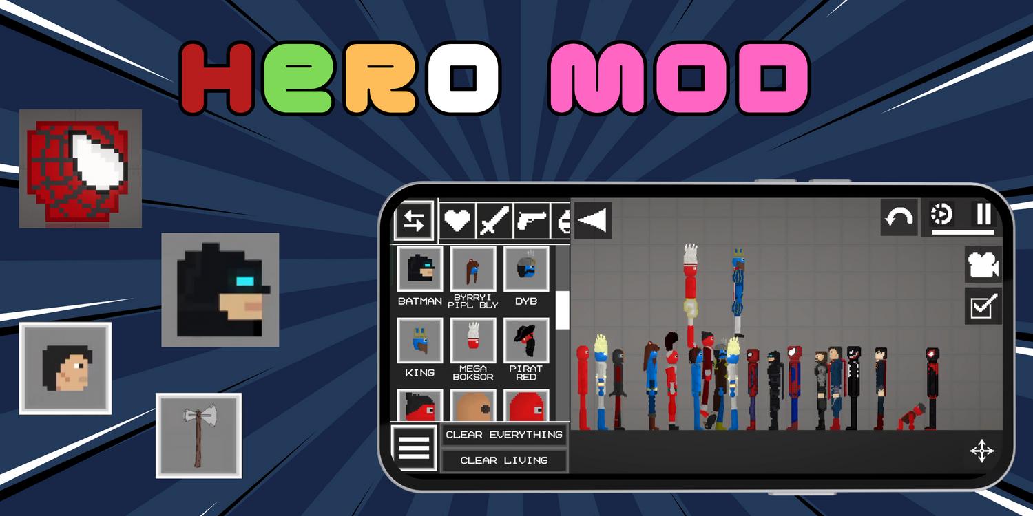 Download Mod Superhero melon playground android on PC