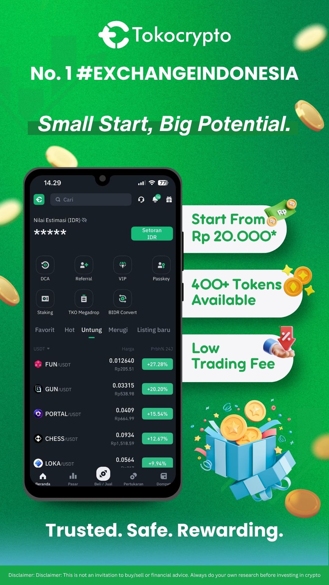 Unduh Tokocrypto-Beli Bitcoin Crypto di PC | Resmi GameLoop