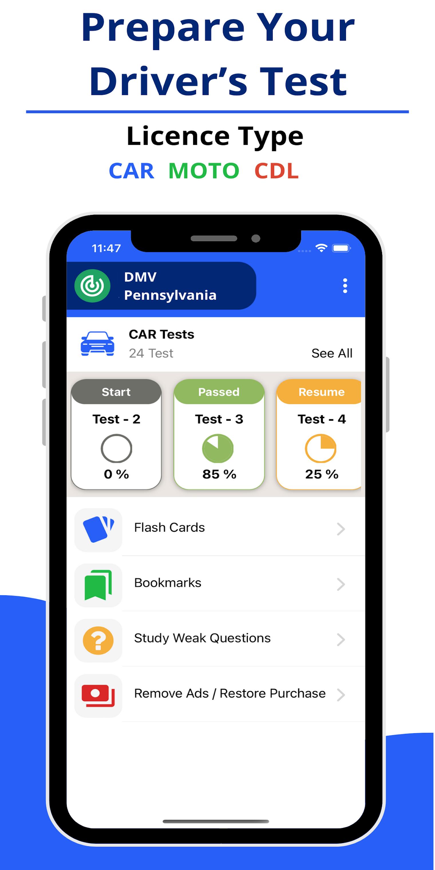 PA DMV Permit Test Study Guide'yı PC'ye indirin | GameLoop Yetkilisi