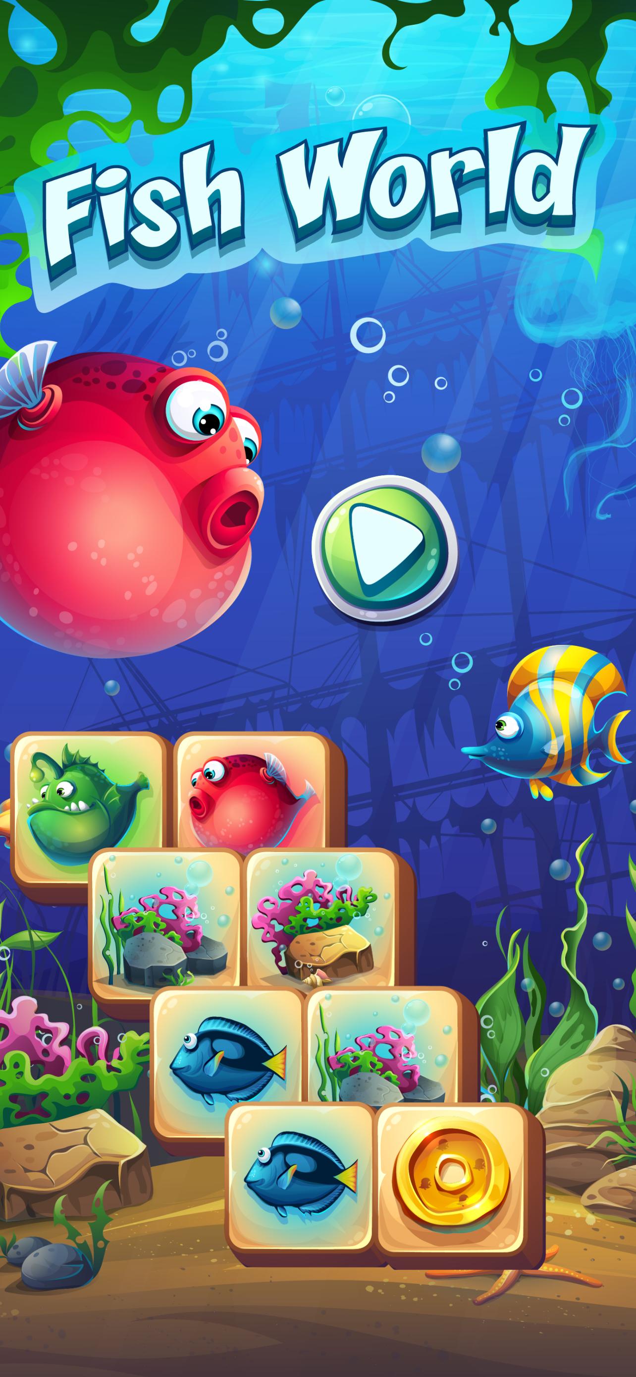 Download Fish Tiles: permainan mahjong android on PC