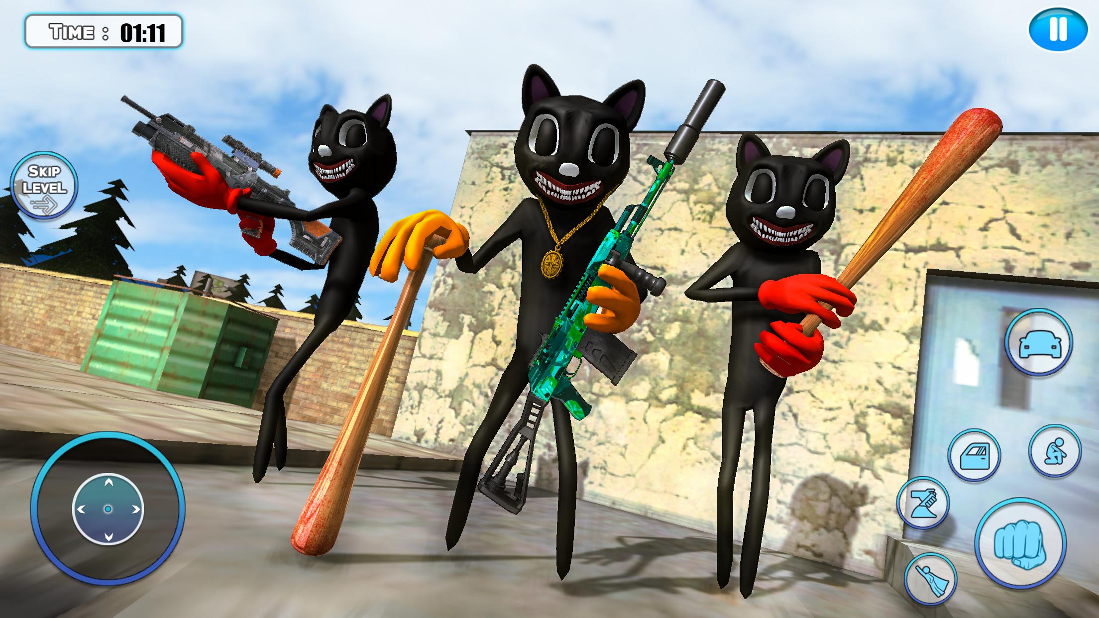 Download Scary Cartoon Cat : Horror Gangster Crime Cat 3D android on PC