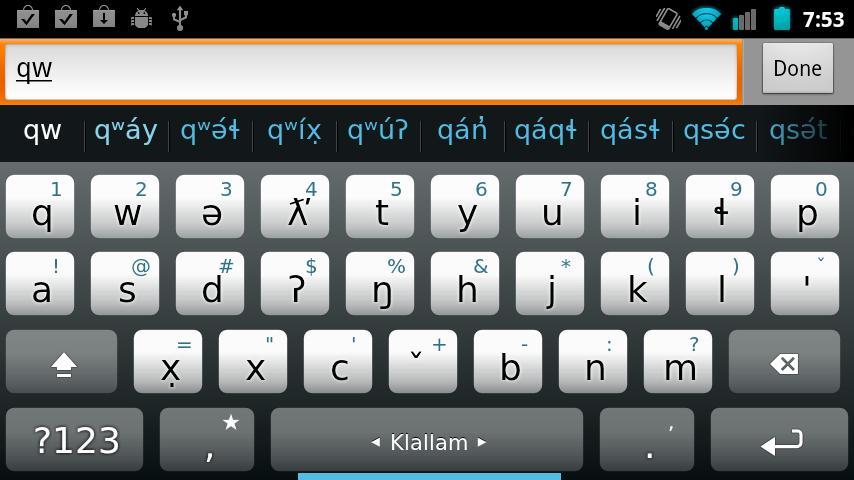 Download Klallam Keyboard Plugin android on PC