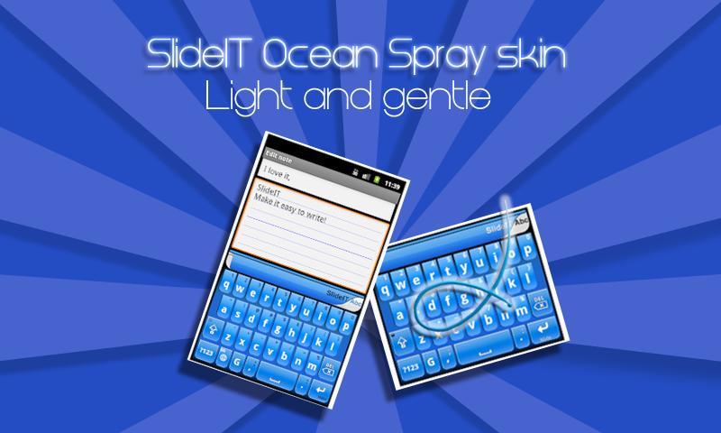 Download SlideIT Ocean Spray Skin android on PC