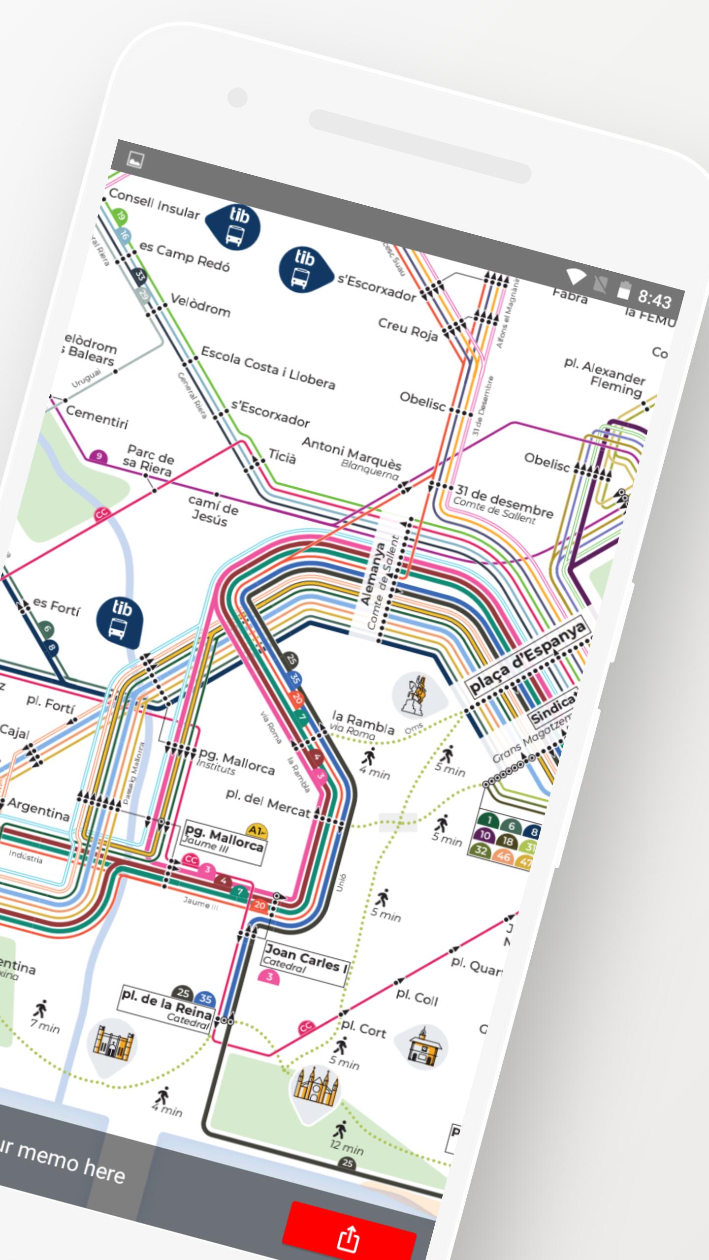 Download MALLORCA TRAIN BUS MAP OFFLINE android on PC