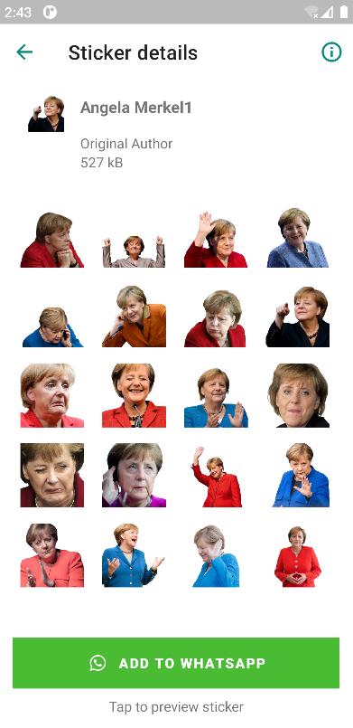 Download Angela Merkel Stickers android on PC