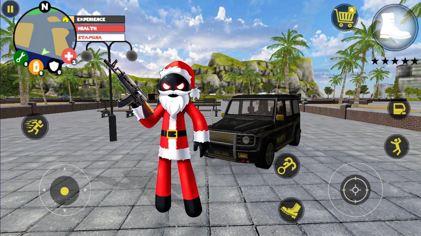 在電腦上下載Santa Claus Stickman Rope Hero | GameLoop官方網站