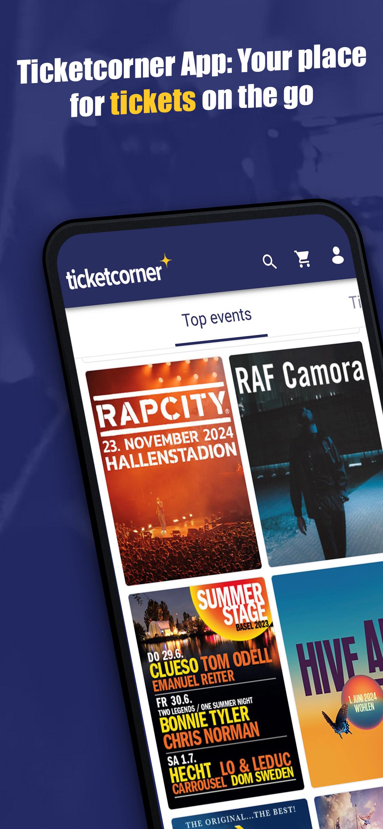 Download Ticketcorner - Event Tickets android on PC
