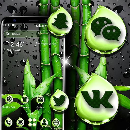 Download Bamboo Water Drop Theme android on PC