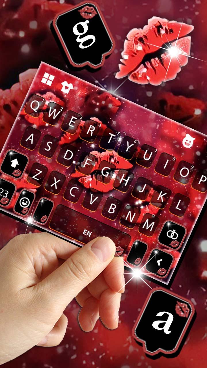 Download Glitter Kissing Lips Keyboard android on PC
