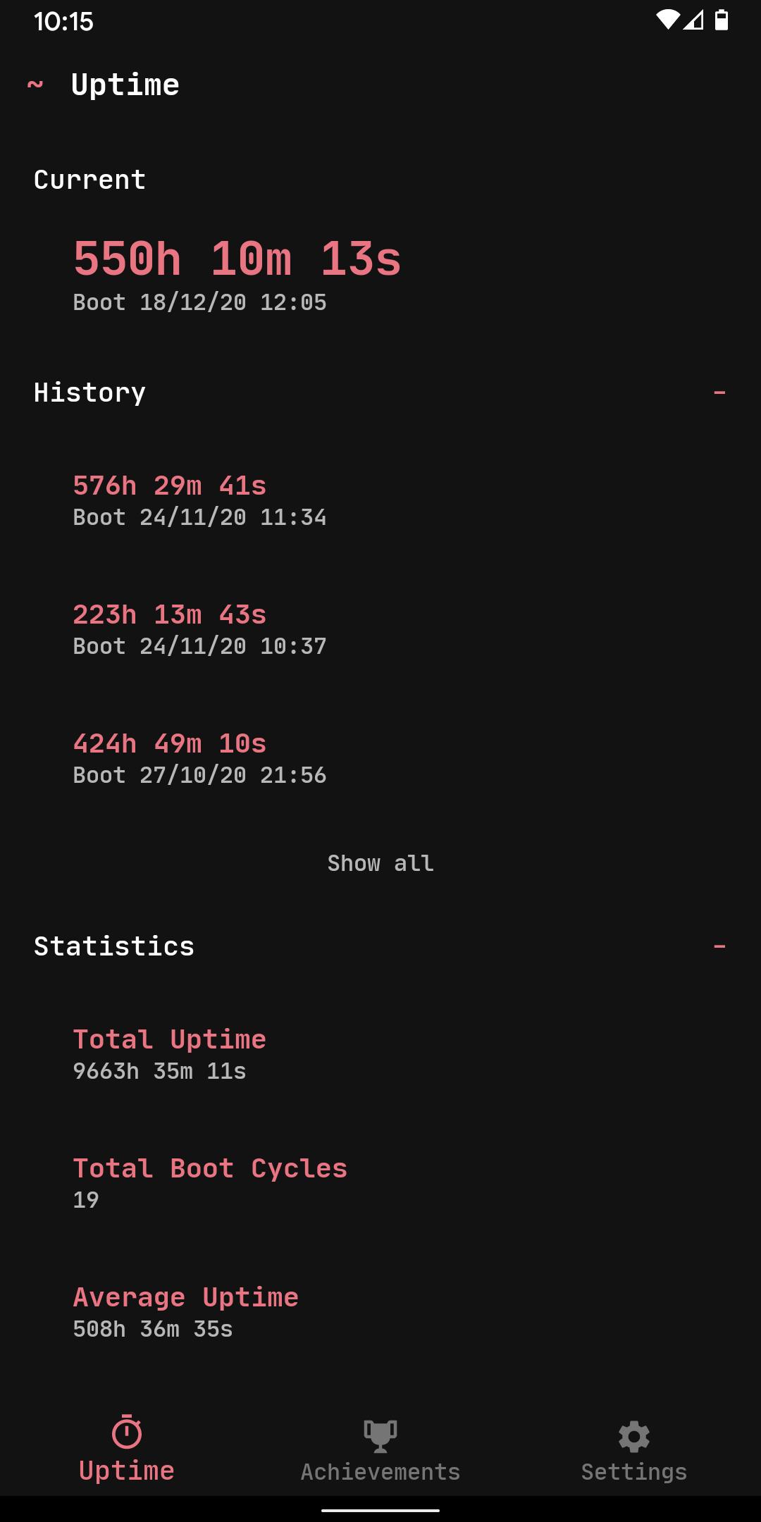 Download up_ Uptime Tracker & Stats android on PC