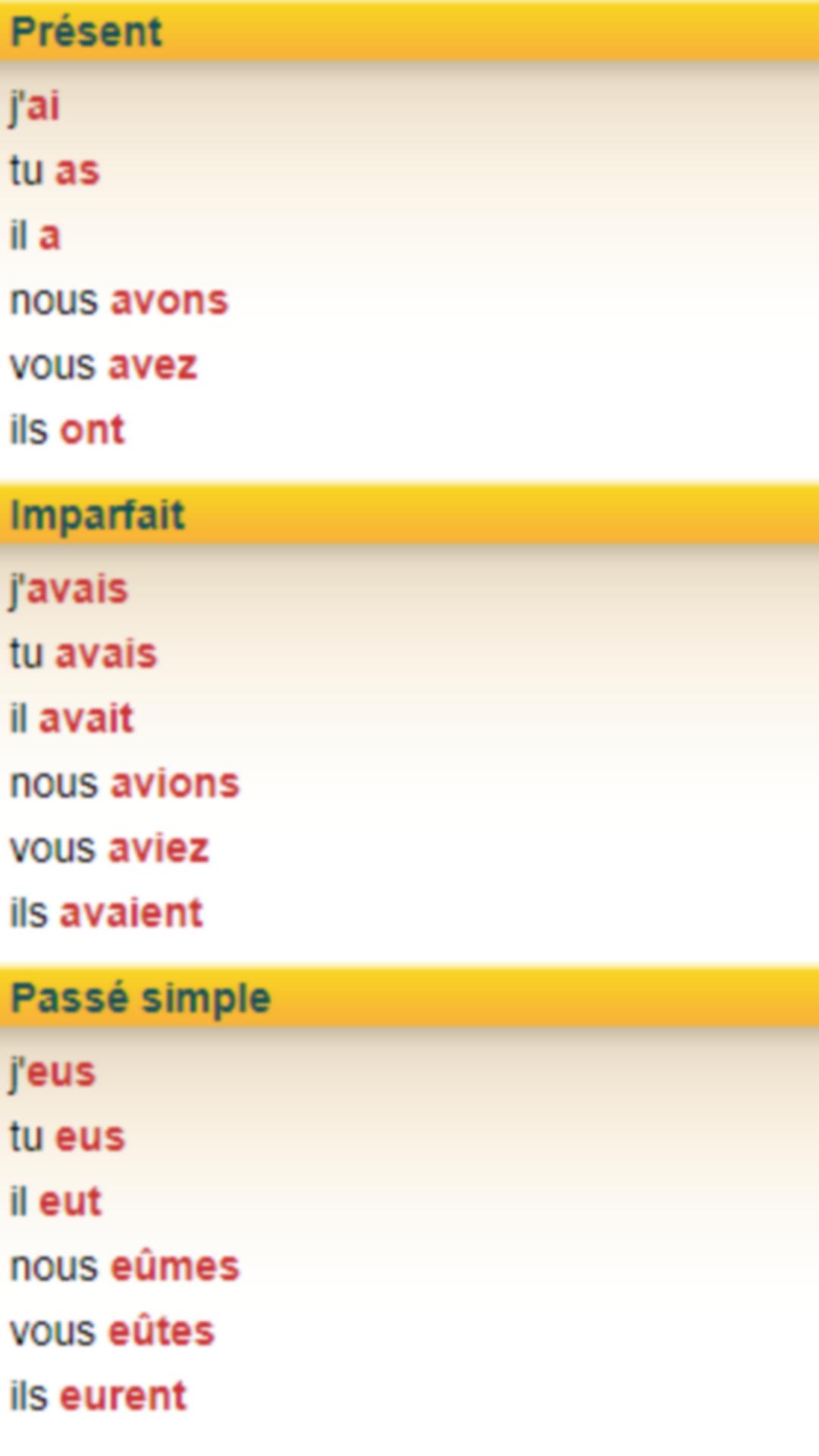 Download Verbe avoir android on PC