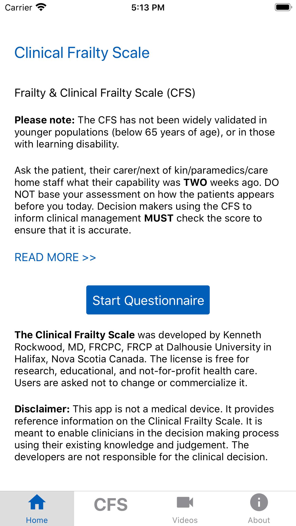 Descargar Clinical Frailty Scale en PC | GameLoop Oficial