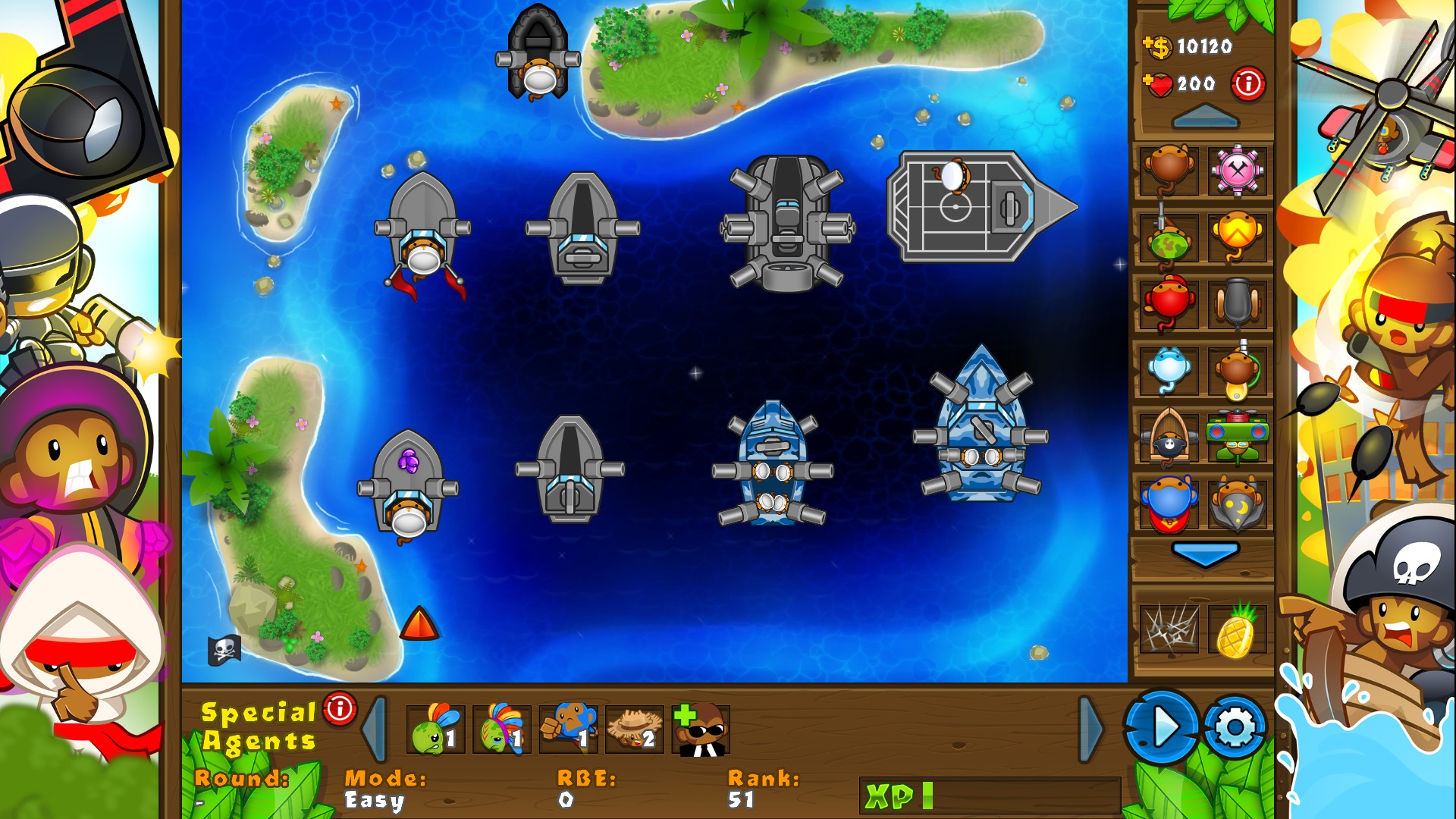 Download Bloons TD 5 - Navy Monkey Buccaneer Skin Free and Play on PC