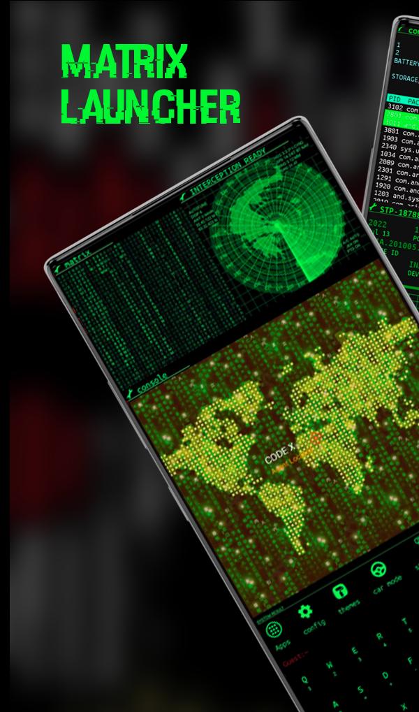 Download Matrix Hacker Launcher android on PC