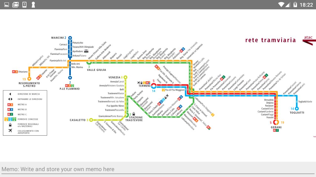 Tram Rome Map Metro