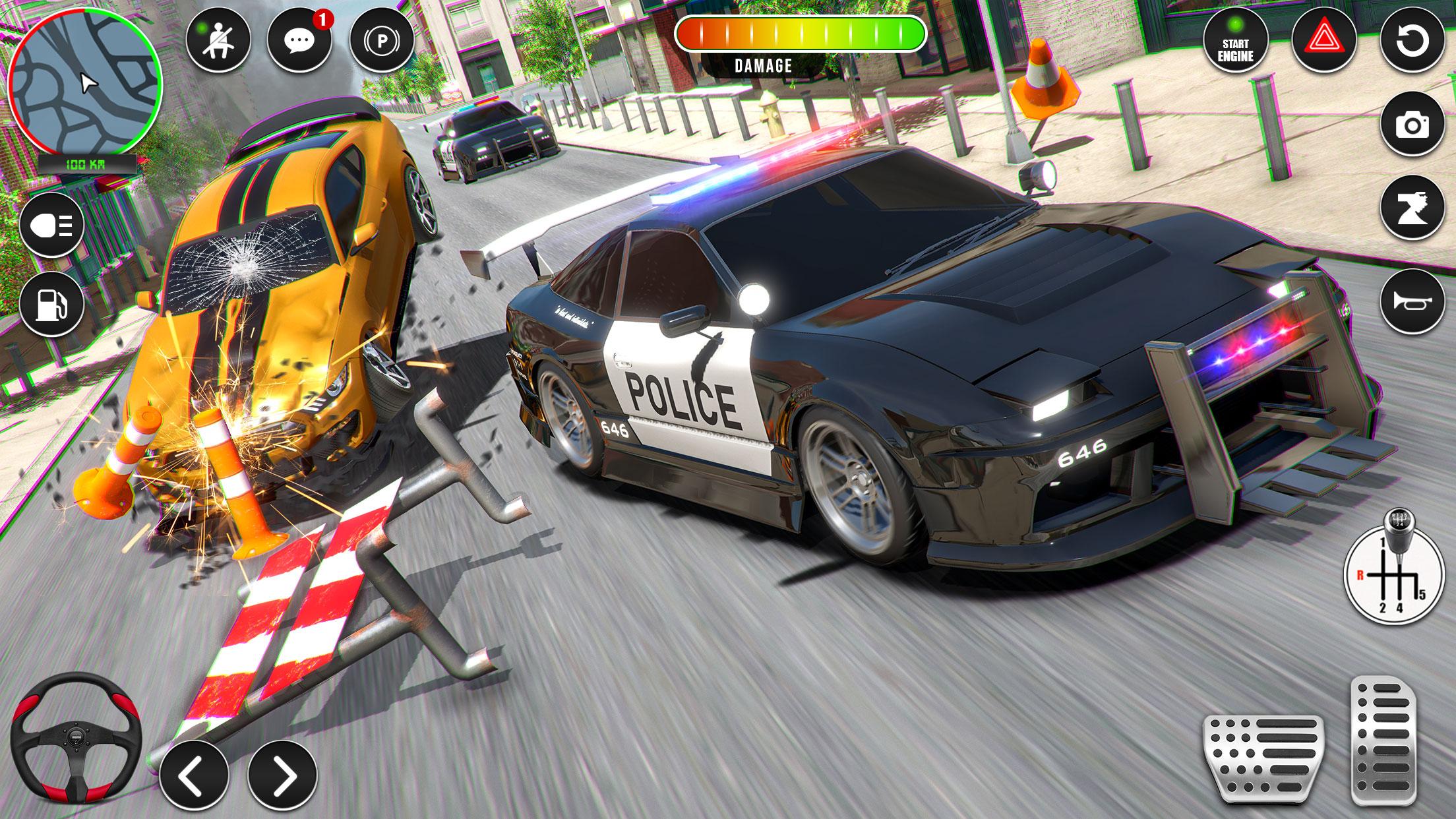 Download US Police Car Thief Chase Game android on PC