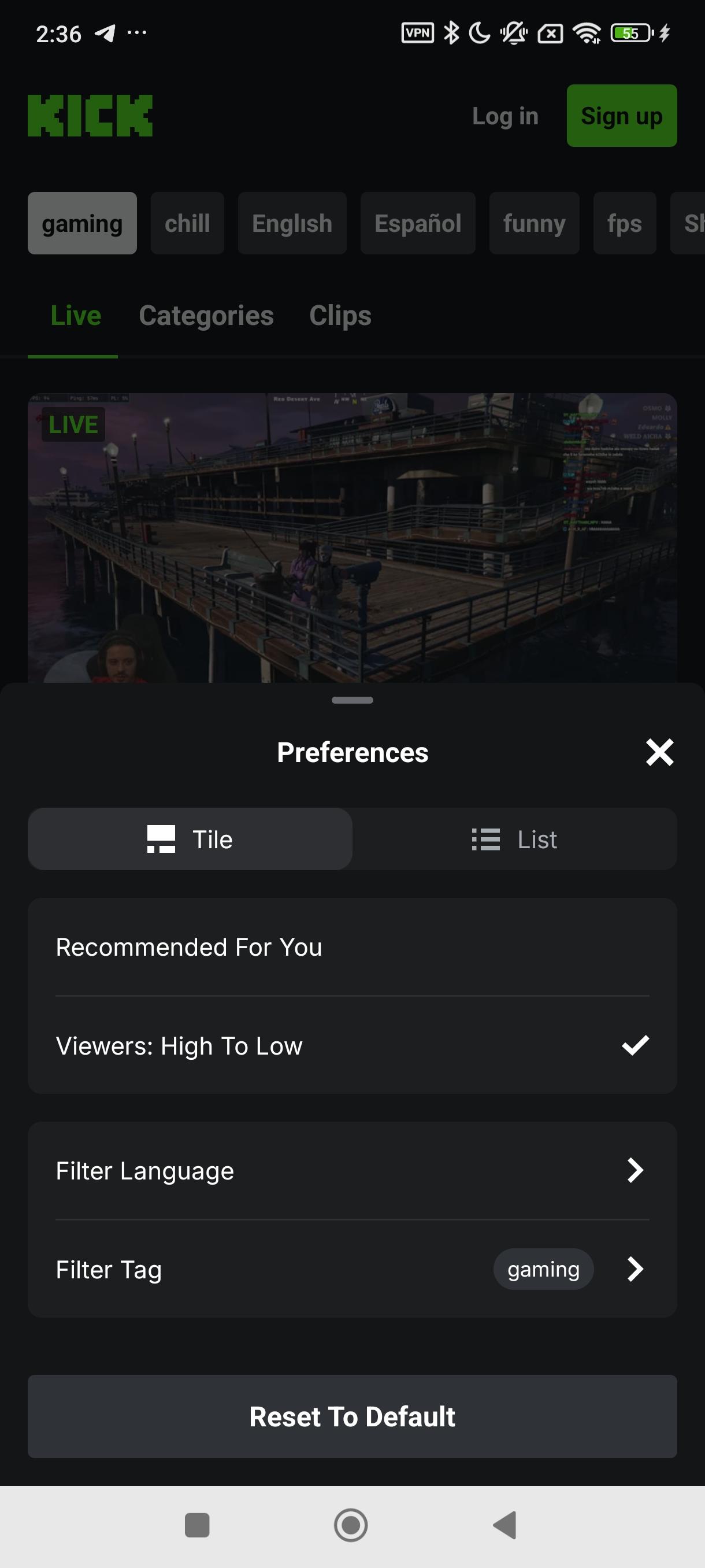 Download Kick: Live Streaming android on PC