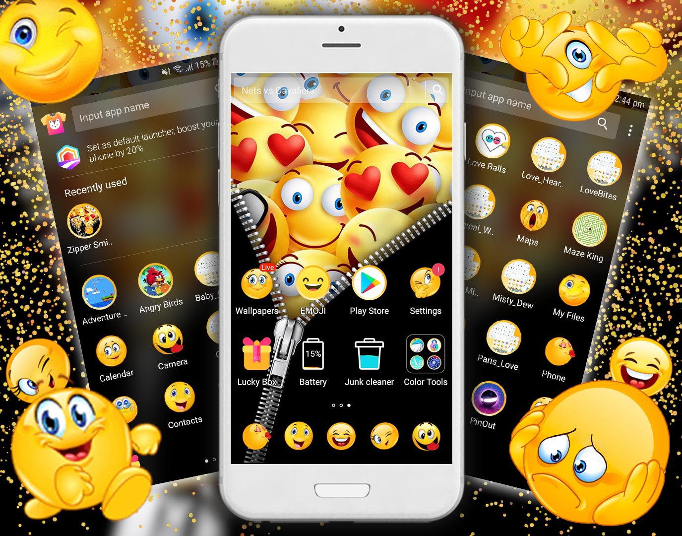Unduh 😍Zipper Smiley Emoji Launcher Theme HD Wallpapers di PC | Resmi ...