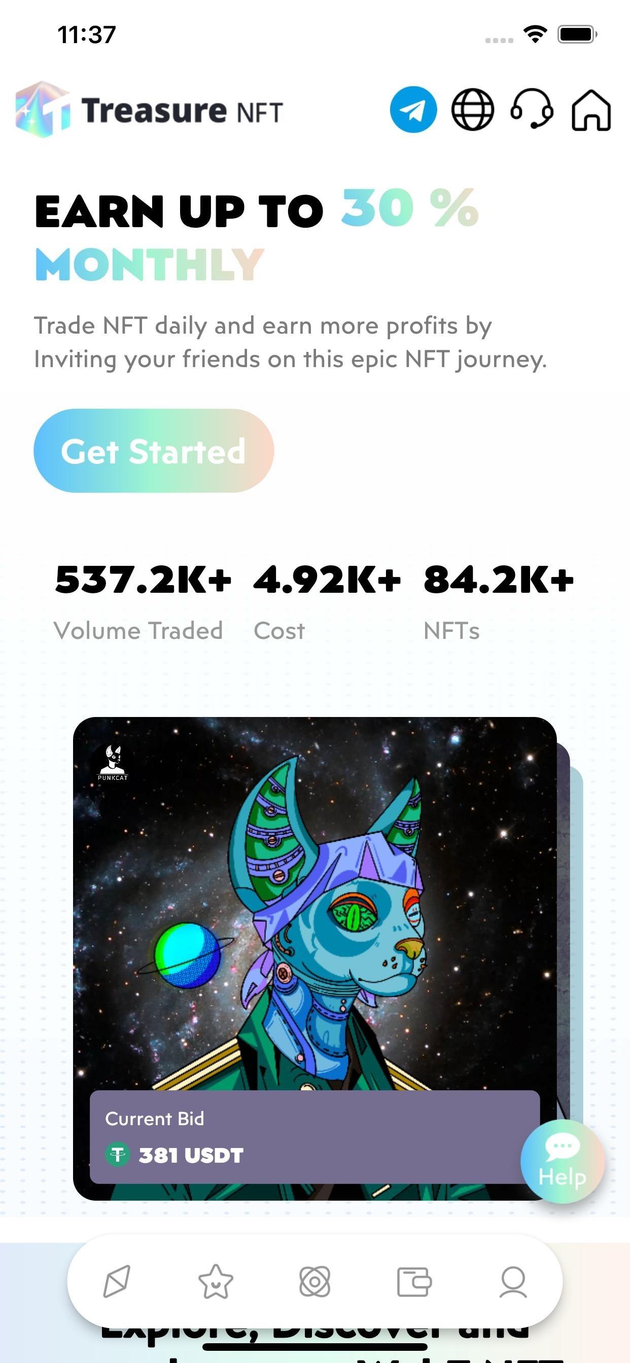 Download TreasureNFT：Trade & Earn NFTs android on PC