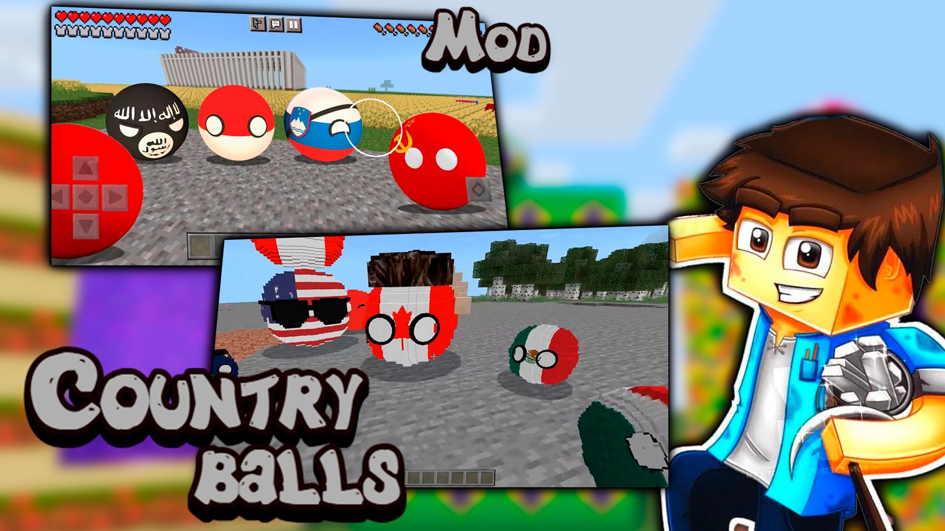 Download Countryballs Mod for Minecraft android on PC