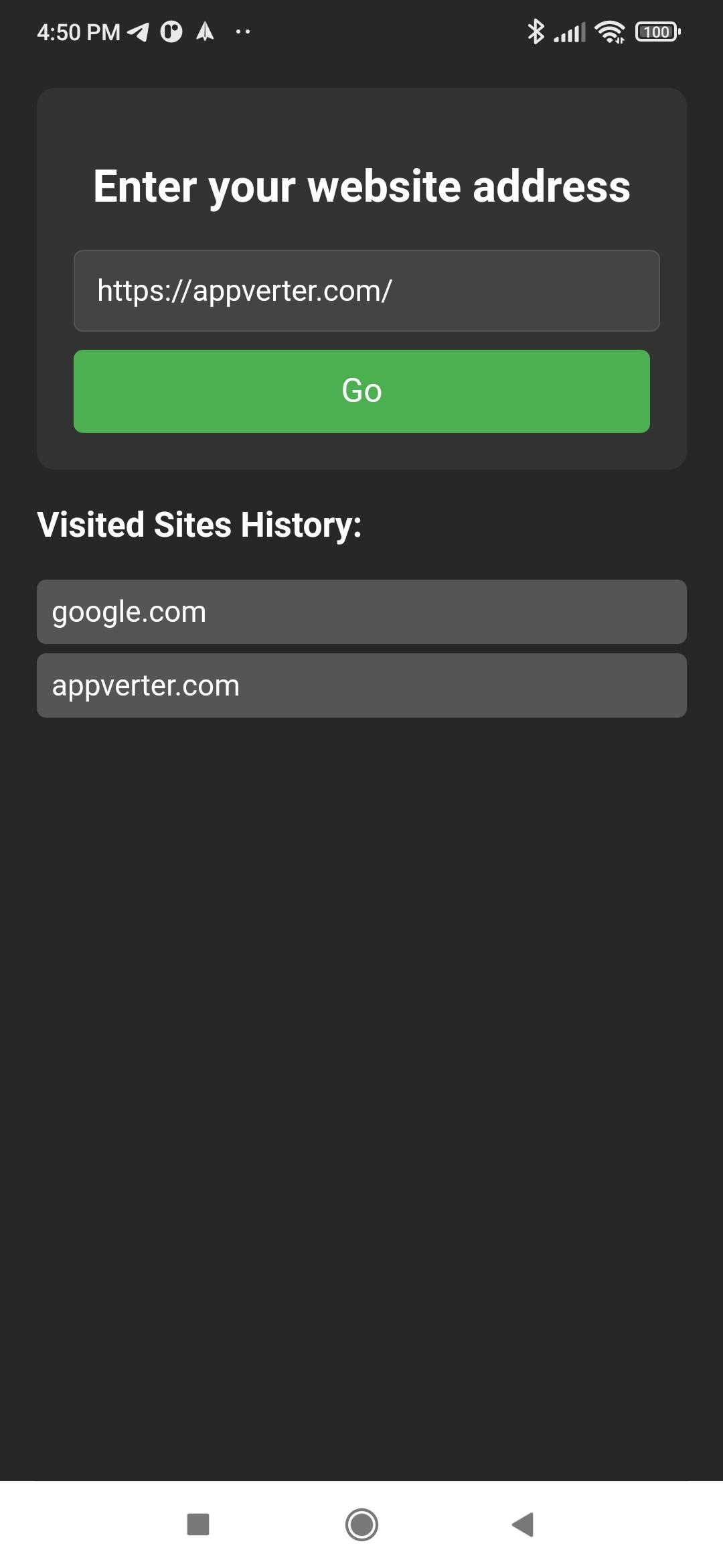 Download Web into app android on PC